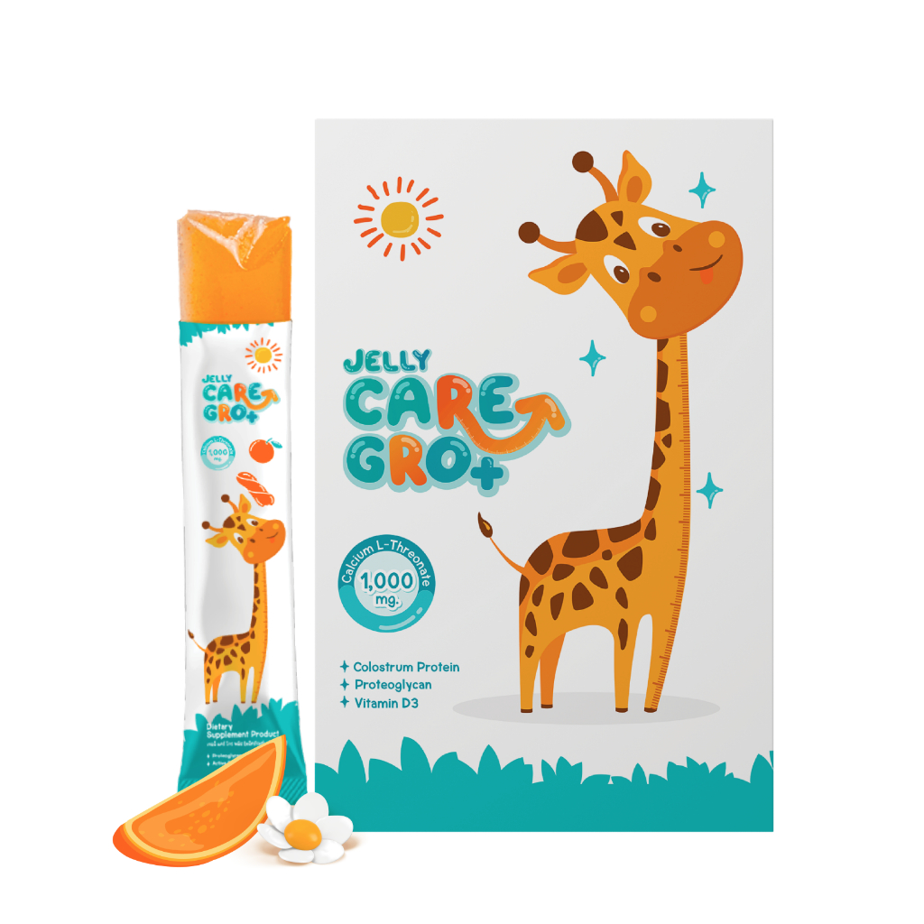 Jelly CARE GRO+ เจลลี่แคร์ โกร พลัส - เจลลี่แคลเซียม 1 กล่อง 10 ซอง ...
