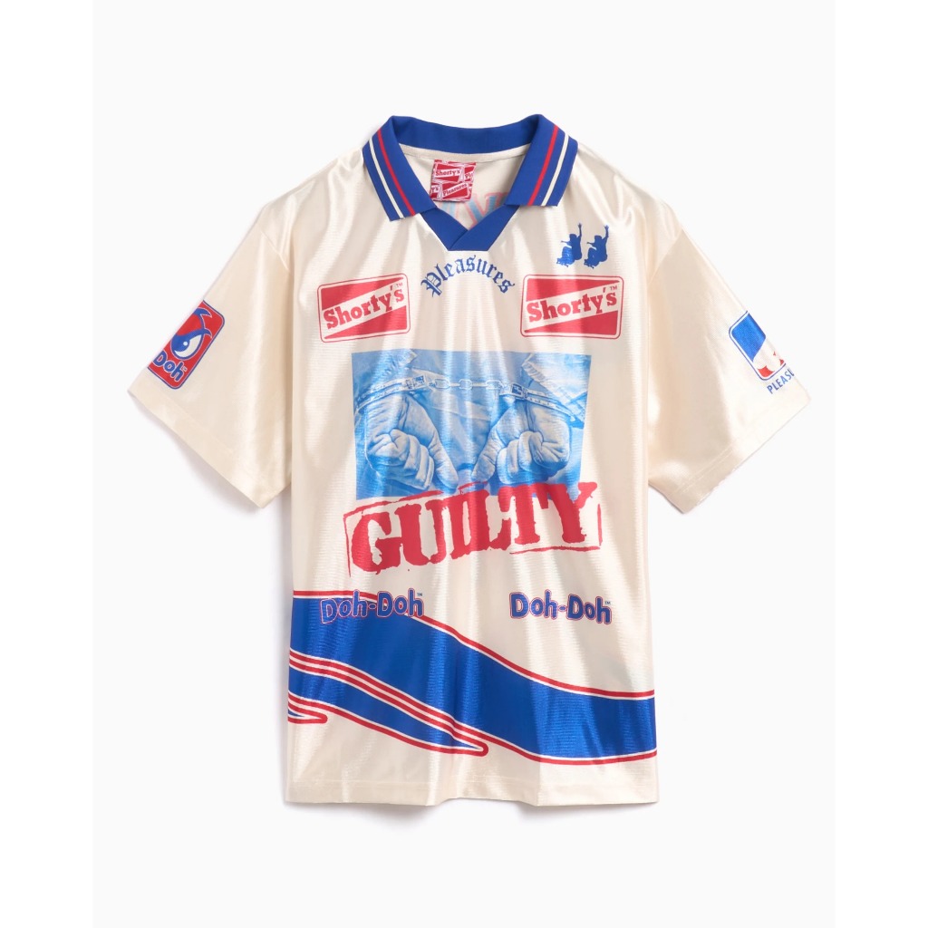 Pleasures P24F005-WHITE GUILTY SOCCER JERSEY OFF WHITE | Shopee Thailand