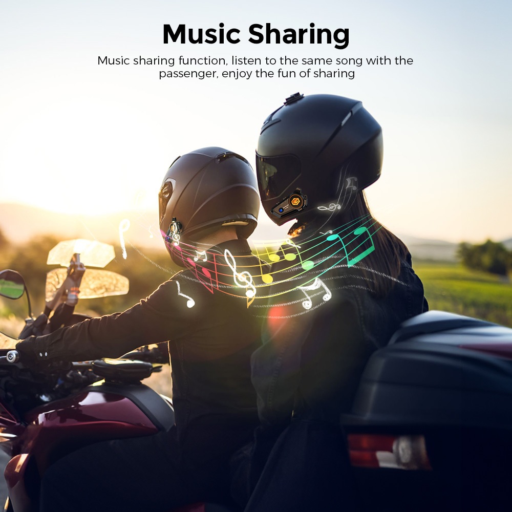 GEARELEC C2 Pro บลูทูธติดหมวก บลูทูธ5.3 กันน้ำIP67 อินเตอร์คอม ลดเสียง ...