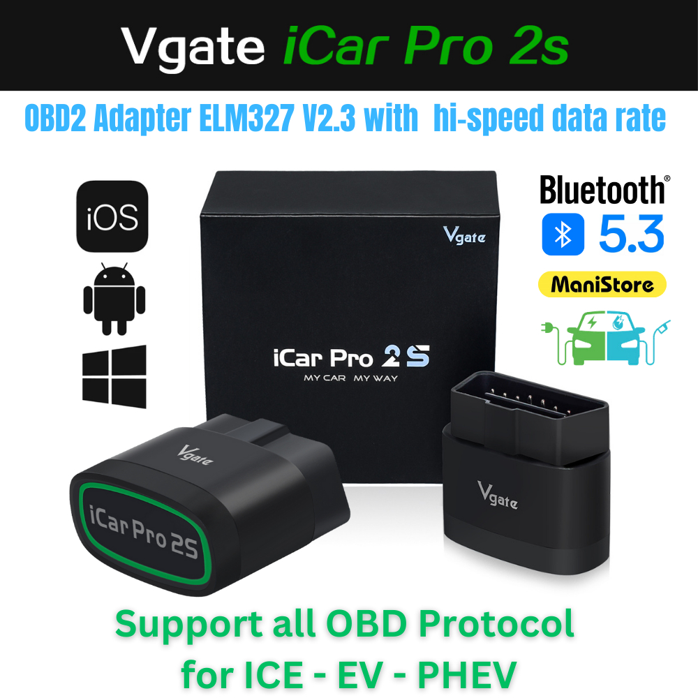 iCar Pro 2S Bluetooth 5.3 OBD2 Adapter ELM327 V2.3 for Mobile Device and PC | Shopee Thailand