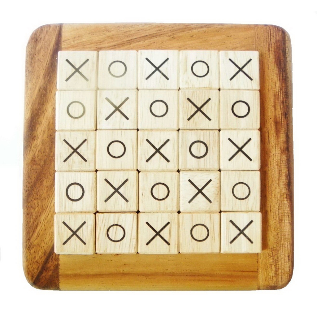 [Super Chess] เกมOX 5x5 โอเอกซ์ไม้จามจุรี (Tic-tac-toe) | Shopee Thailand