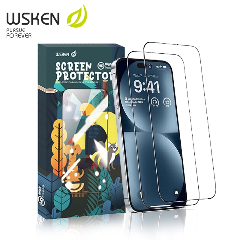 Wsken ฟิล์มกระจก กันเสือก ฟิล์ม HD iPhone 16/15/14/13/12/11 Pro Max ...