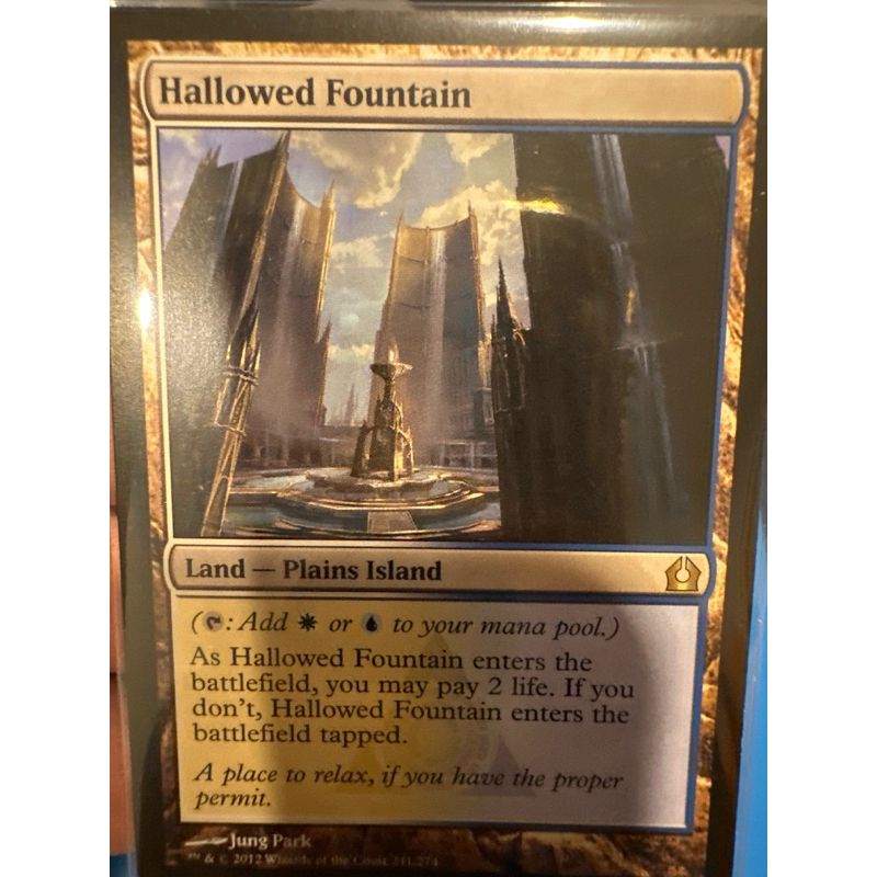 Hallowed Fountain สภาพ EX การ์ด Magic The Gathering ของแท้ จากชุด ...