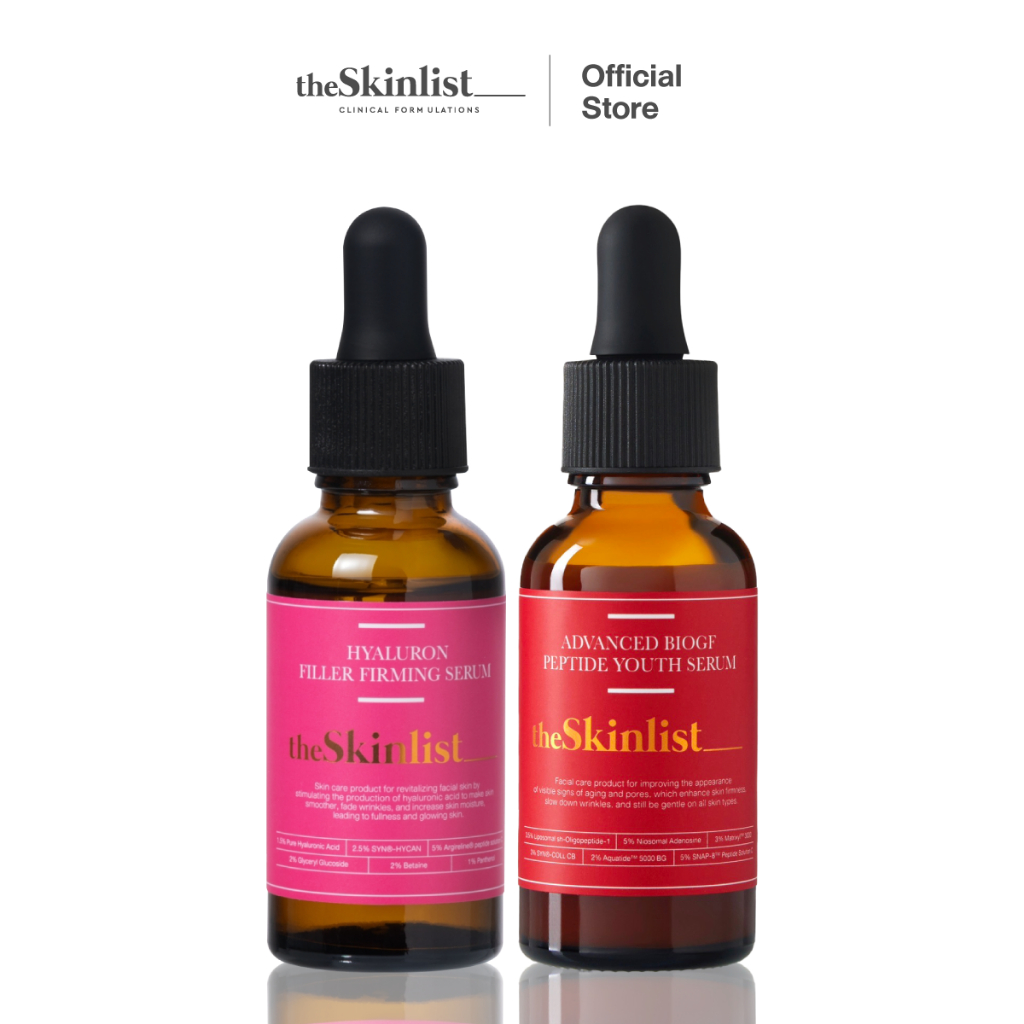 SET ริ้วรอย รูขุมขน ผิวไม่อิ่มฟู The Skinlist Hyaluron Filler Firming Serum + Advanced BioGF ...