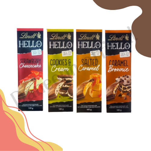 Lindt Hello Chocolate bar น้ำหนัก 100 กรัม มี 4 รสชาติ | Shopee Thailand
