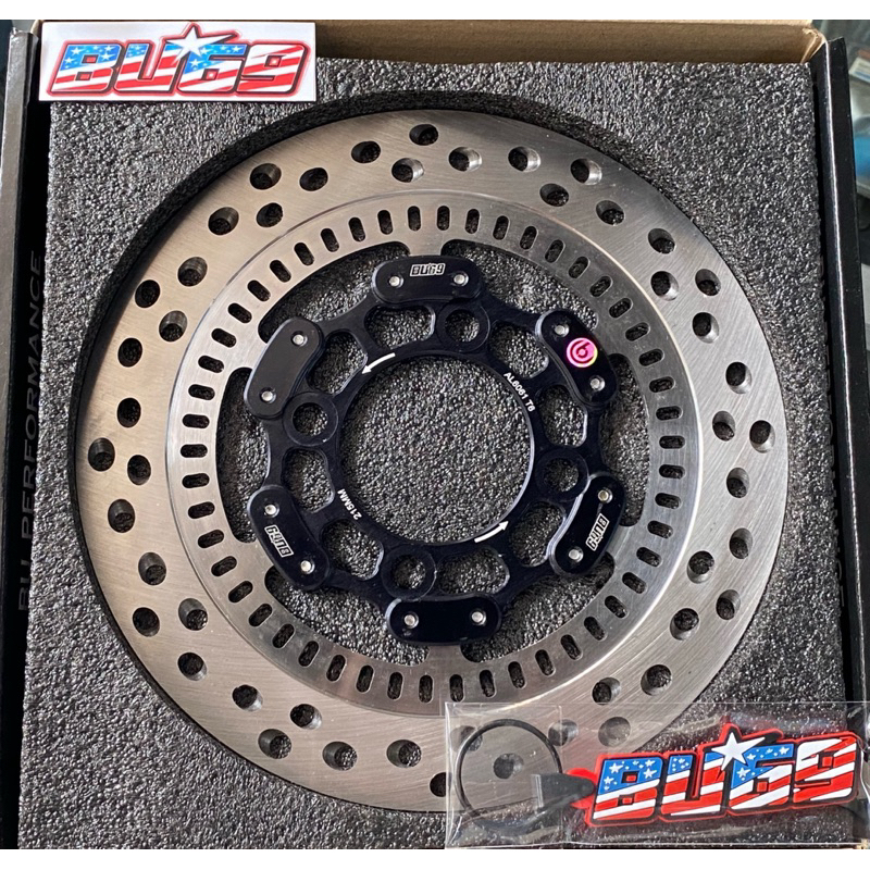 จานBU69 สีดำ จีออโน่(Giorno) ABS ใบสแตนเลส (กล่อง+สติ๊กเกอร์+พวงกุญแจ ...