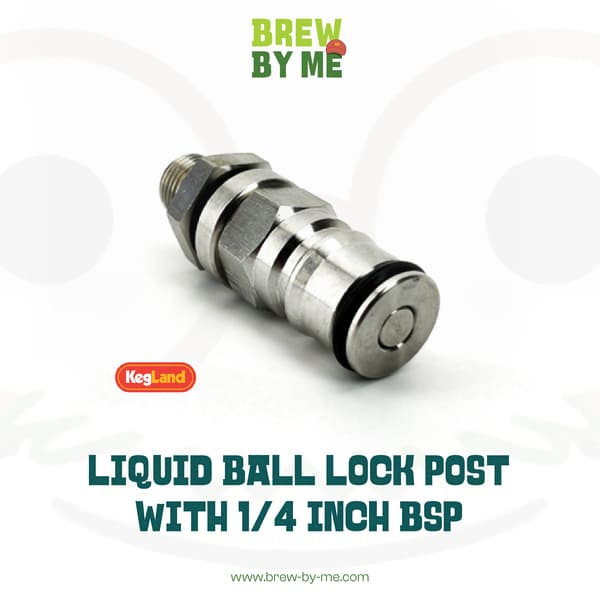 Ball Lock Post with 1/4 Inch BSP Bulkhead Assembly - Liquid line ...