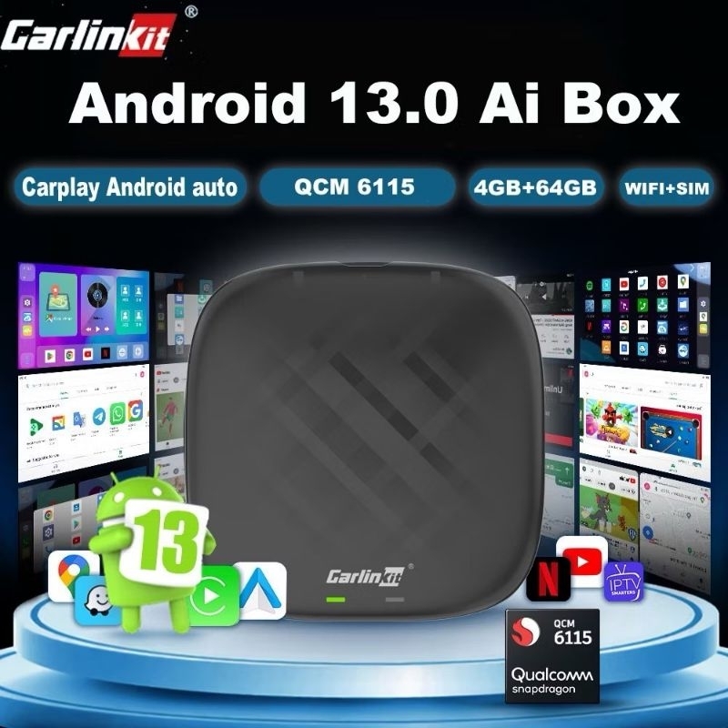 carlinkit carplay android auto Android 13.0 Ai Box 4+64gb มือ2พึ่งแกะ ...