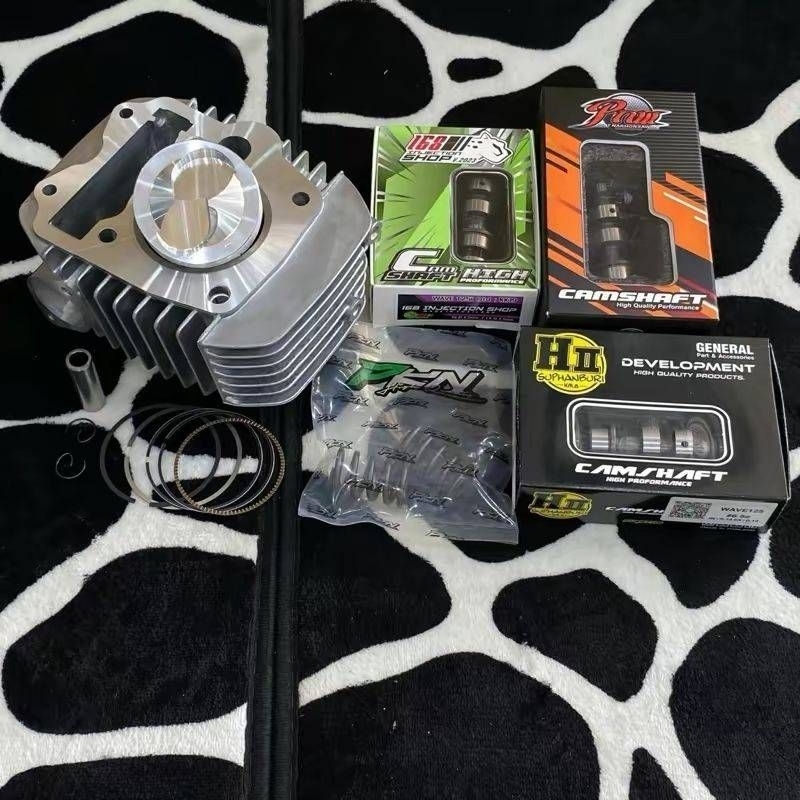 เสื้อสูบ W125/msxปลาวาฬ พร้อมCAMแต่ง+สปิงวาล์ว ลูกสูบหัวนูน ขนาด56,57,58,59,60,62,63,64,65,66มิล ...