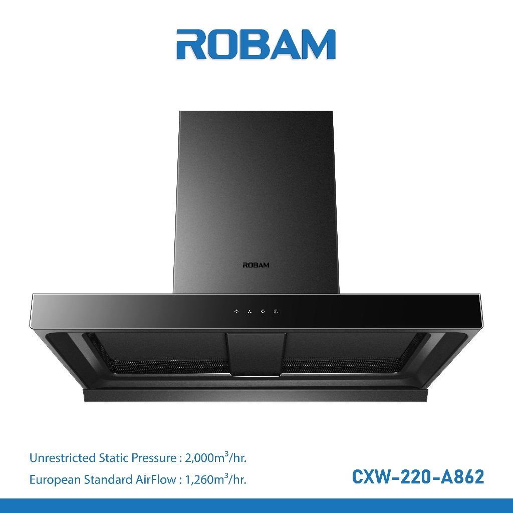 เครื่องดูดควัน ROBAM รุ่น A862 Black Dual-vent Series แถมท่อFlex+ ...