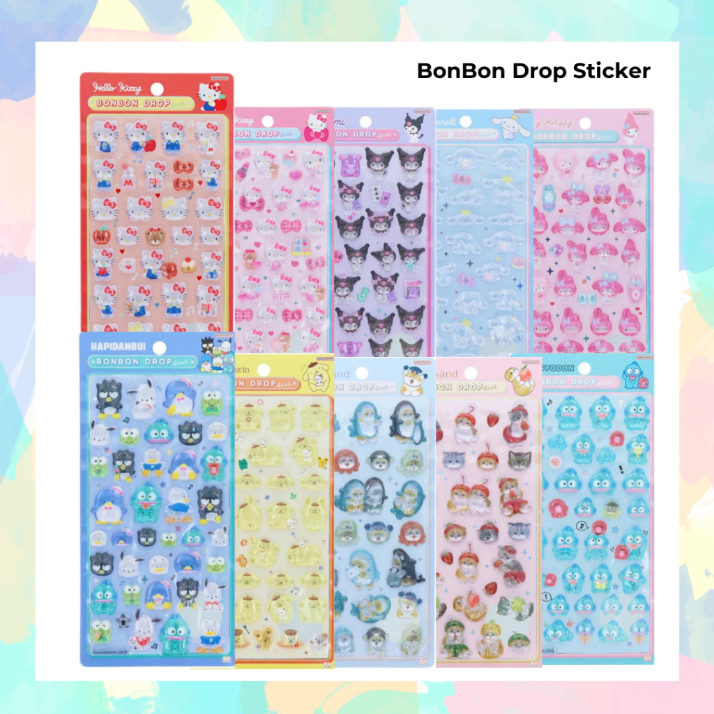 (พร้อมส่งที่ไทย)💕 สติ๊กเกอร์ Bonbondrop Sticker Sanrio / Kitty / My ...