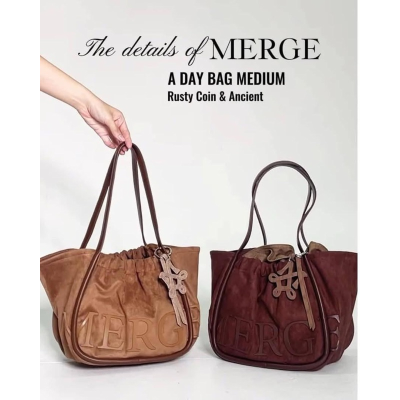 merge A day bag สีใหม่ หนังกลับ สีละ 1ใบ | Shopee Thailand