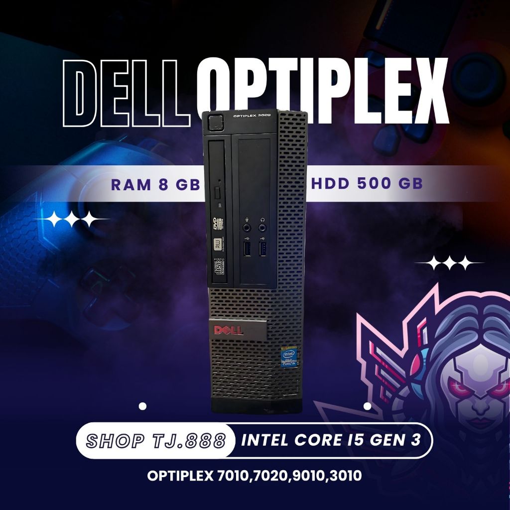 Dell Optiplex I5-Gen3 | RAM 8GB | HDD 500GB | ลงโปรแกรมให้พร้อมใช้งาน แถมฟรีสาย AC 1 เส้น ...