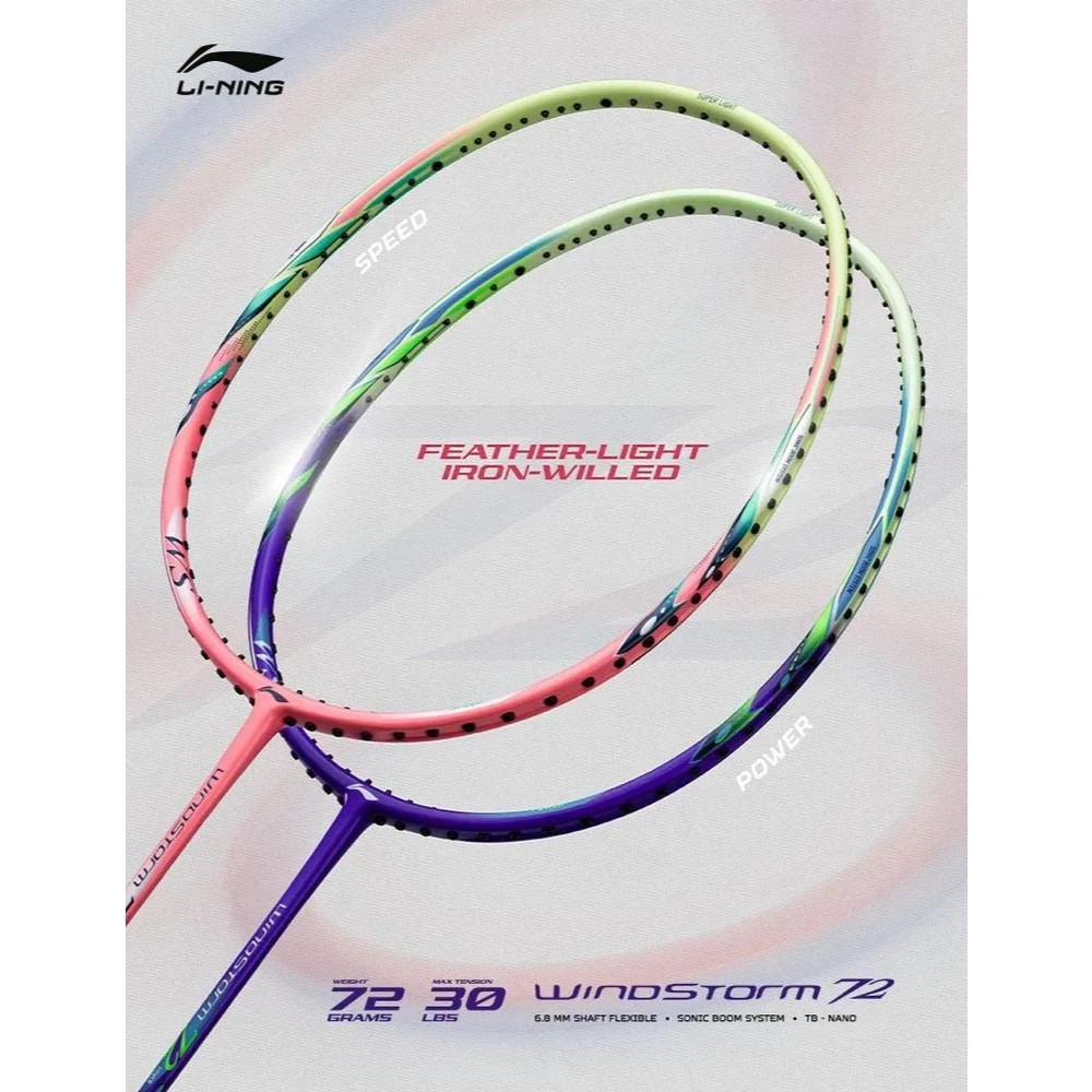 LI-NING AXFORCE WINDSTORM 72 SPEED/POWER (6U) ไม้แบดมินตัน (โปรดอ่าน ...