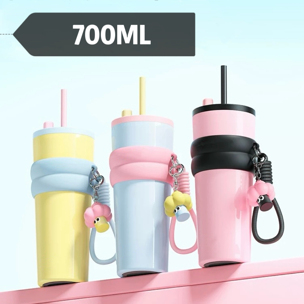 【พร้อมส่ง】กระติกเก็บความร้อน710ML สแตนเลส316 พร้อมหลอด เก็บร้อน-เย็นได้นาน กระติกกาแฟพกพาสะดวก ...