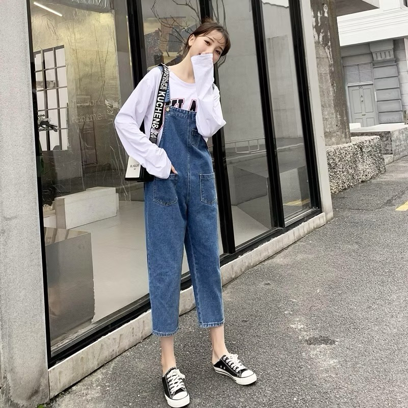 เอี๊ยมยีนส์ ขาเต่อ ปรับสายได้ สไตล์เกาหลีเกาใจ แมสซ์เสื้อผ้าง่ายมาก ...