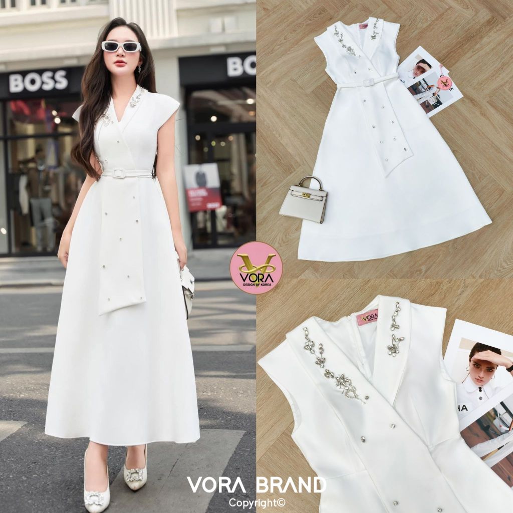 "เช็คสินค้าก่อนสั่งซื้อ สั่งแล้วห้ามยกเลิกน๊าค๊า" Vora Dress ยาว แขนล้ำ | Shopee Thailand