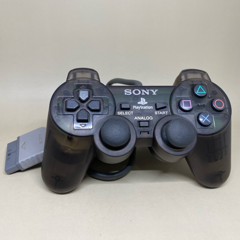 จอยแท้เพลสเตชั่น เคลียร์ แบล็ค (PS1) | Sony Original Wire Controller ...