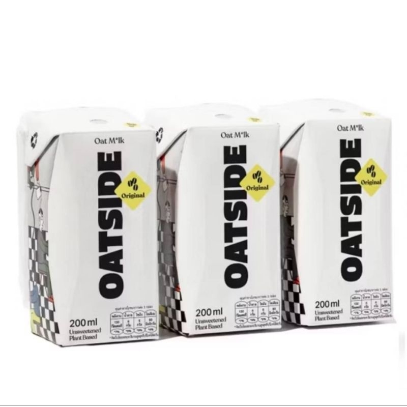 OATSIDE Oat Milk นมข้าวโอ๊ต 100% ขนาด 200 ml. (แพค3กล่อง) (Exp:16/02/2026) ล็อตใหม่จ้า (มีฮาลาล ...