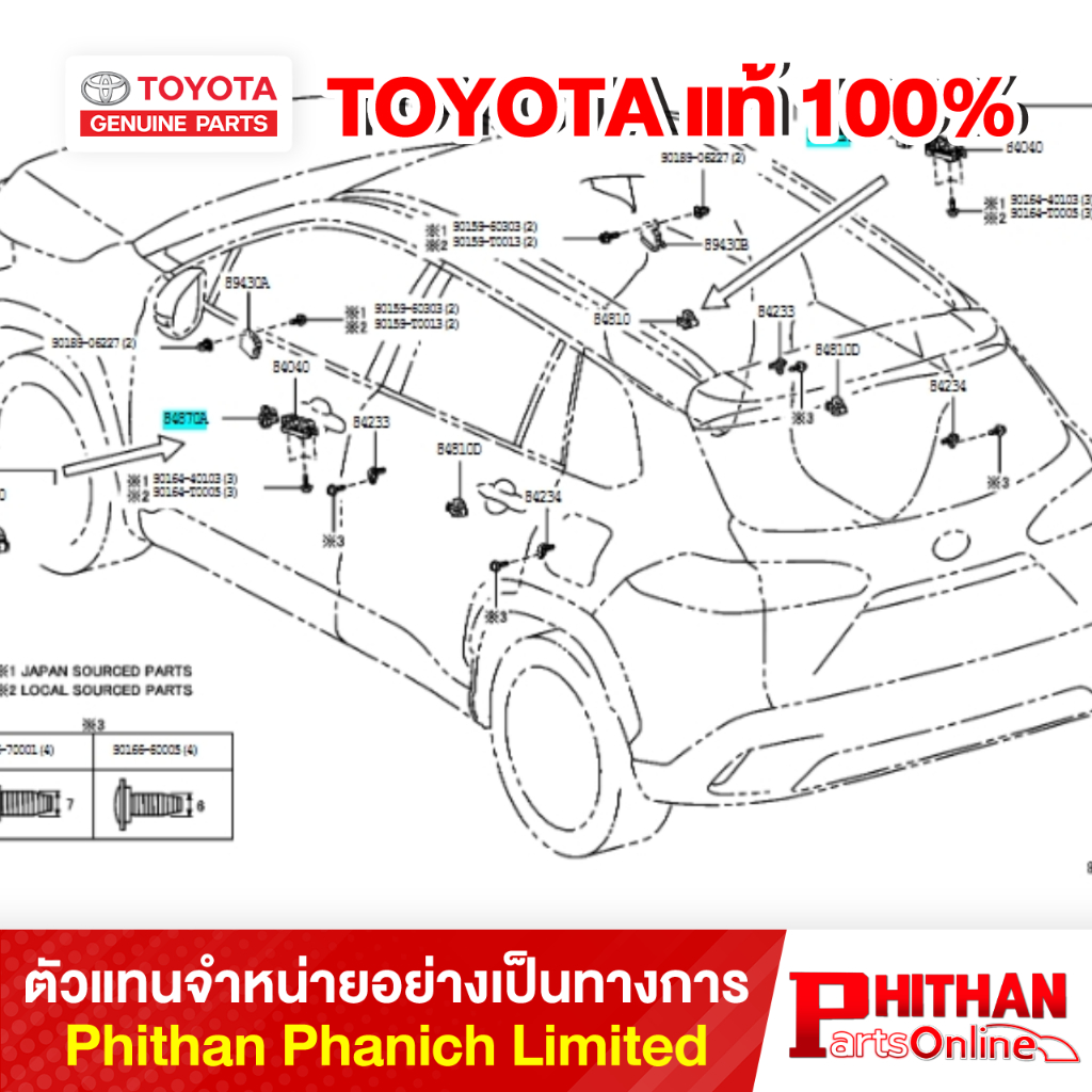 สวิทย์ปรับกระจกมองข้าง โตโยต้า SWITCH OUTER MIRROR TOYOYA 84872-0A060 ...