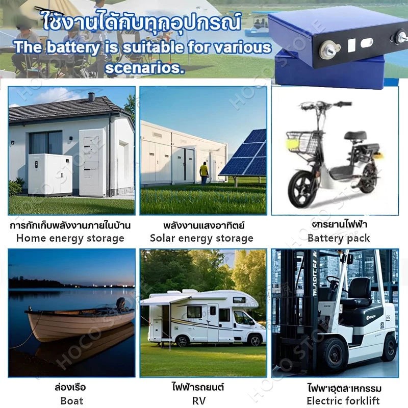 แบตเตอรี่ลิเธียมฟอสเฟส (Lithium iron phosphate) LiFePo4 3.2V 120AH แบต ...