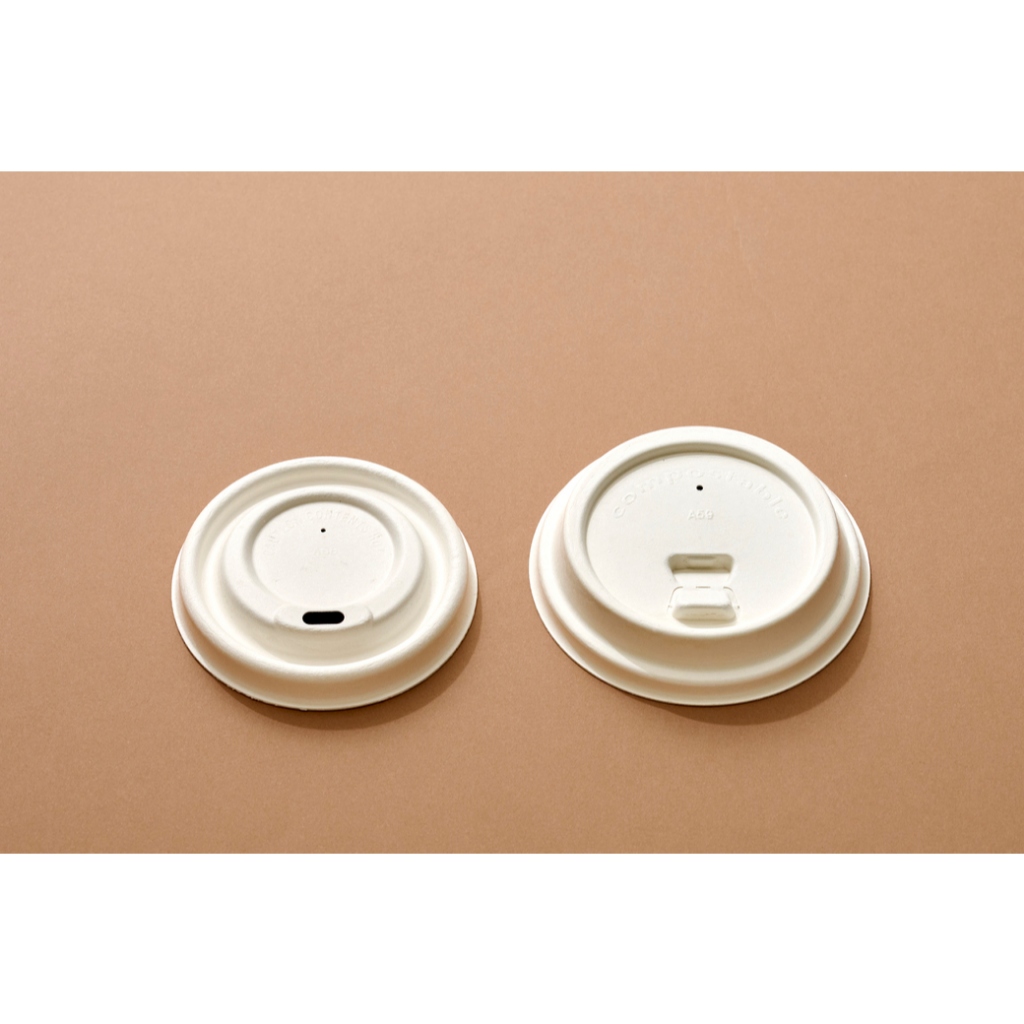 Pulp Sip 90mm (Flip top) ฝาชานอ้อย บรรจุ 50 ชิ้น ใช้สำหรับแก้วที่มีขนาด ...