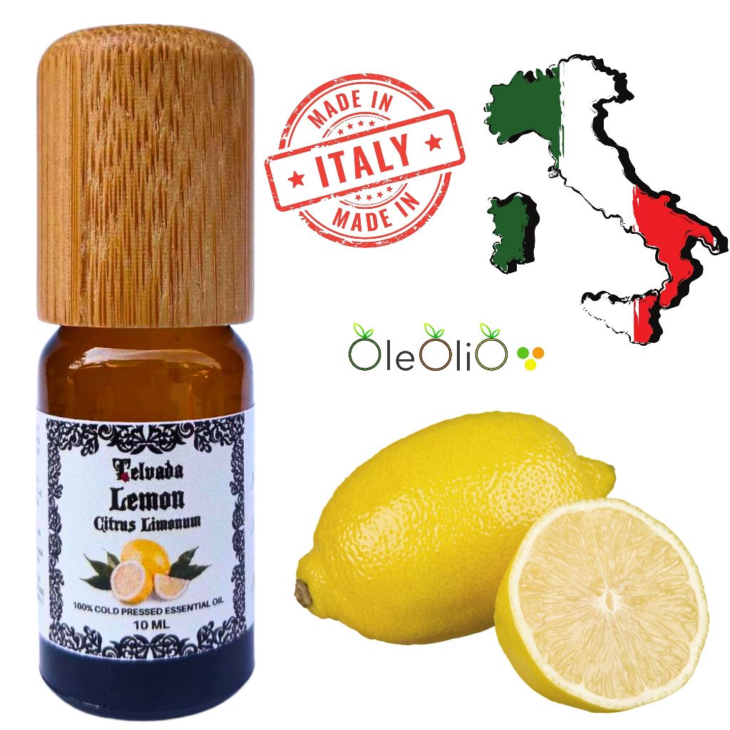 Lemon Cold Pressed Essential Oil レモンエッセンシャルオイルオーガニック น้ำมันหอมระเหย เล ...