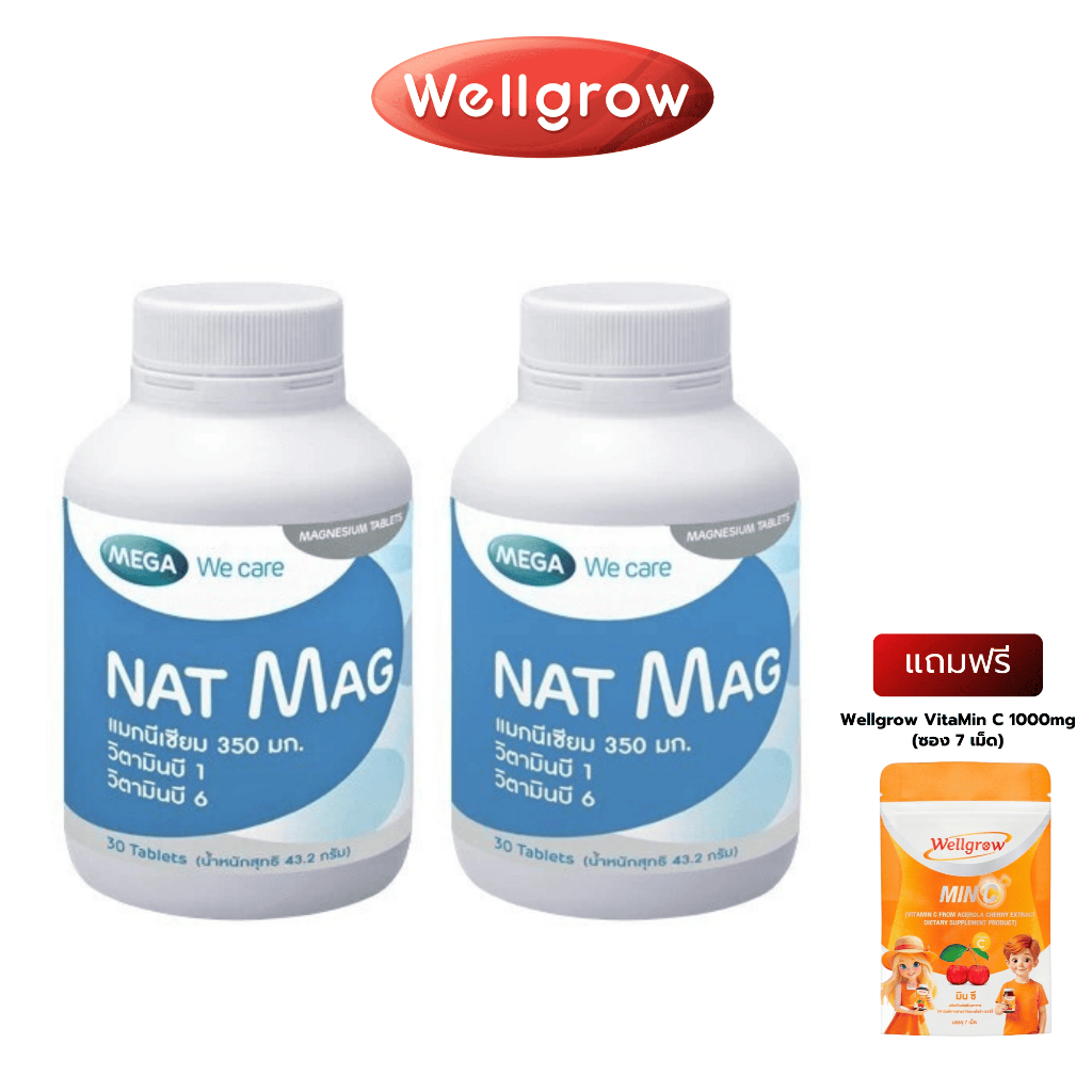[แพ็คคู่ 2 ขวด] MEGA We Care Nat Mag 30 Tablets - เมก้า วีแคร์ แนท แมก ...