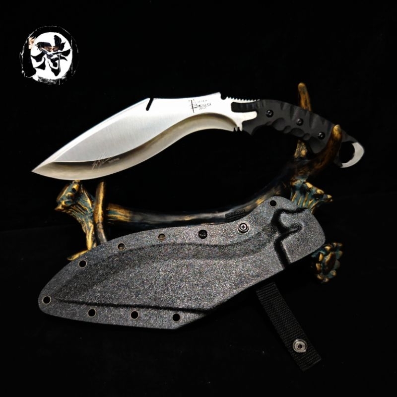 มีดเดินป่า (สำเนา) TODD BEGG KNIVES เหล็ก SUS440A ความแข็ง 60+-2 HRC ...