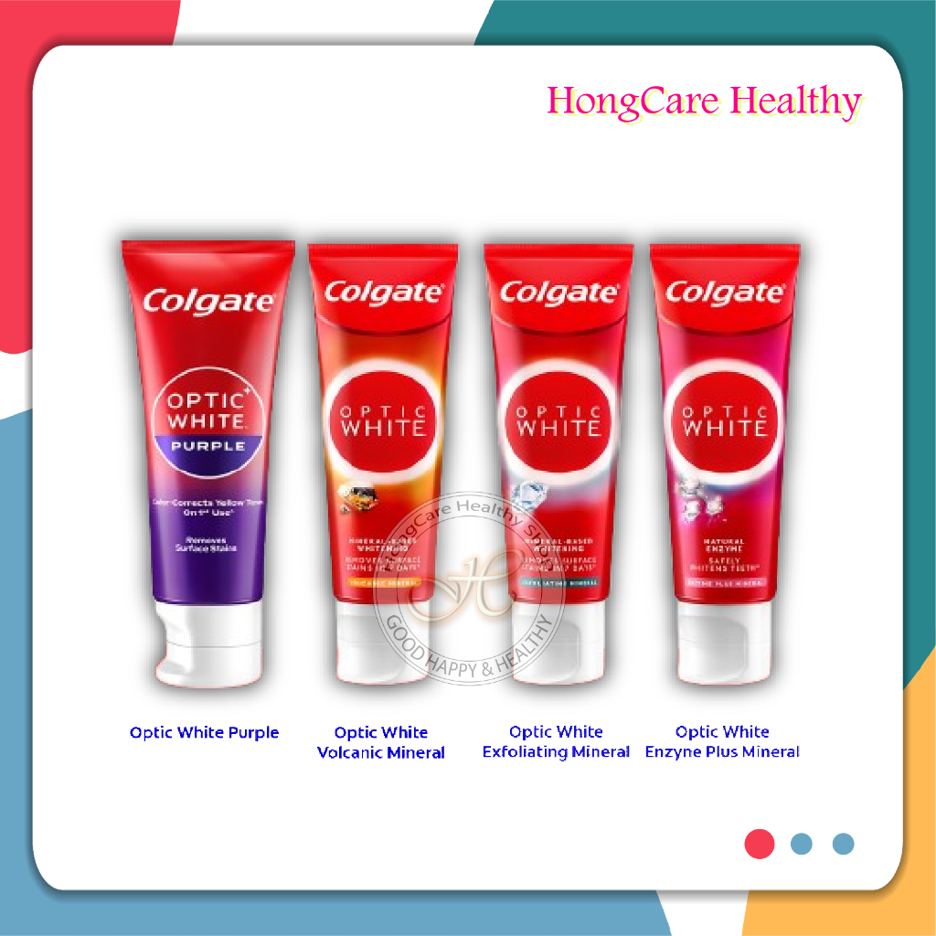 Colgate Optic White Toothpaste 100g., ยาสีฟันคอลเกต [ 4 สูตร : Purple ...