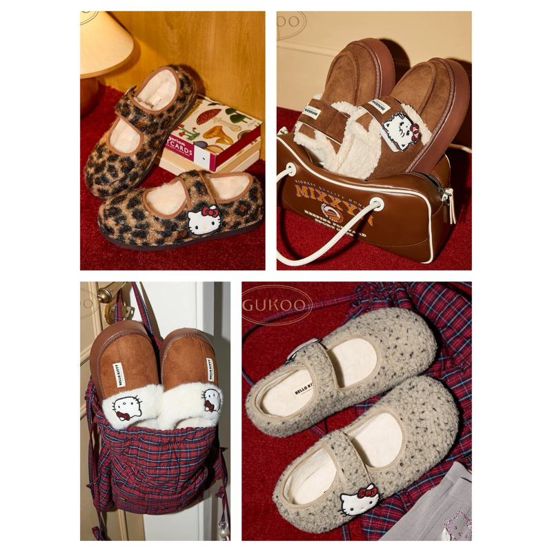 พร้อมส่งจาก🇹🇭 [ลิขสิทธิ์แท้💯] Gukoo x Hello Kitty รองเท้าคิตตี้ | Hello Kitty ถุงเท้าคิ้ตตี้ ...