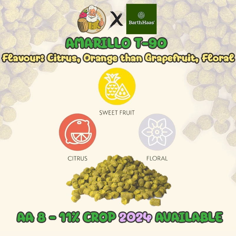 ฮอปส์อามาริลโล Amarillo® (US) PELLET HOPS (T90) Crop Year 2024 ทำเบียร์ ...