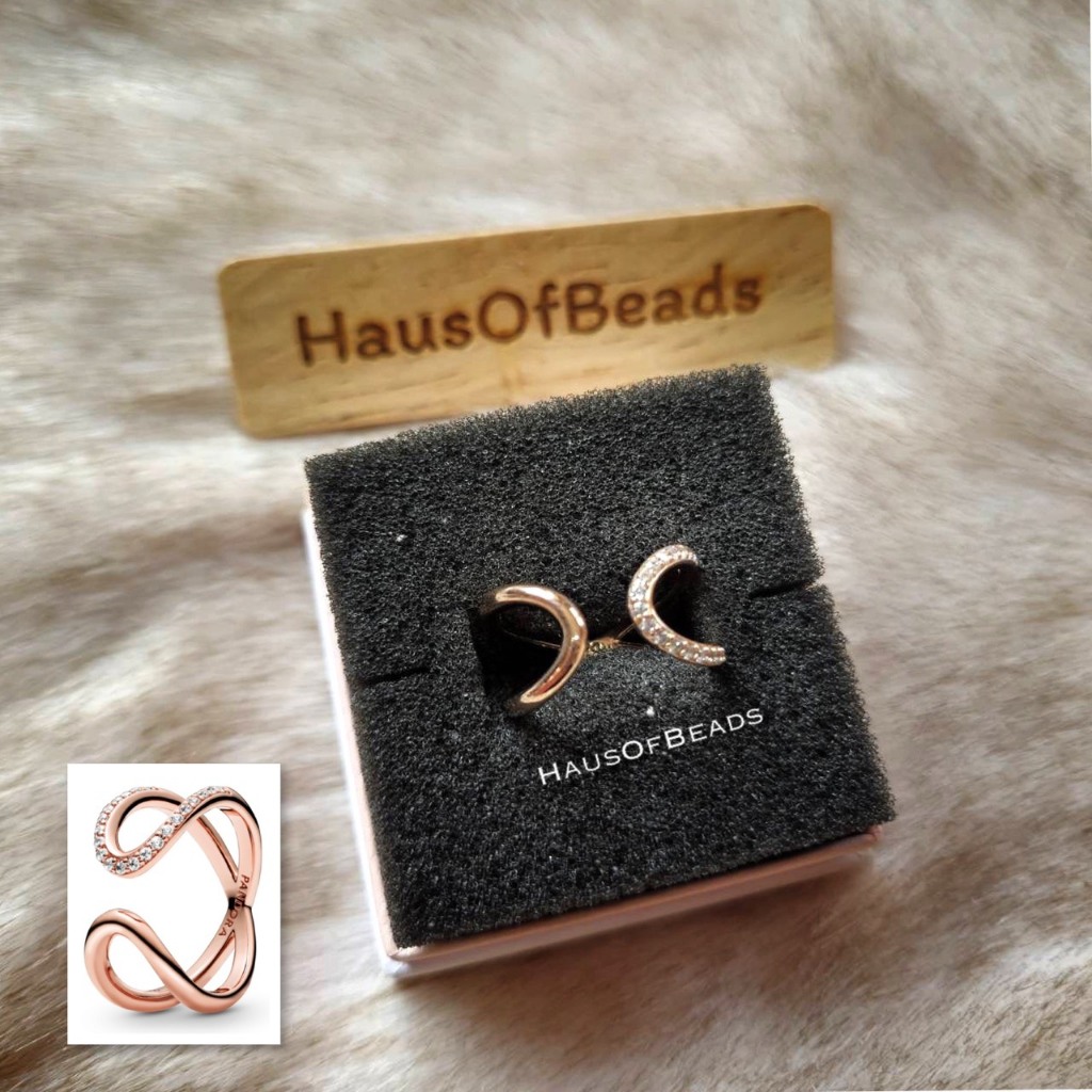 ⭐️ สินค้าแท้ 100% พร้อมกล่อง+ถุง ⭐️ Rose Gold Plated Wrapped Open ...