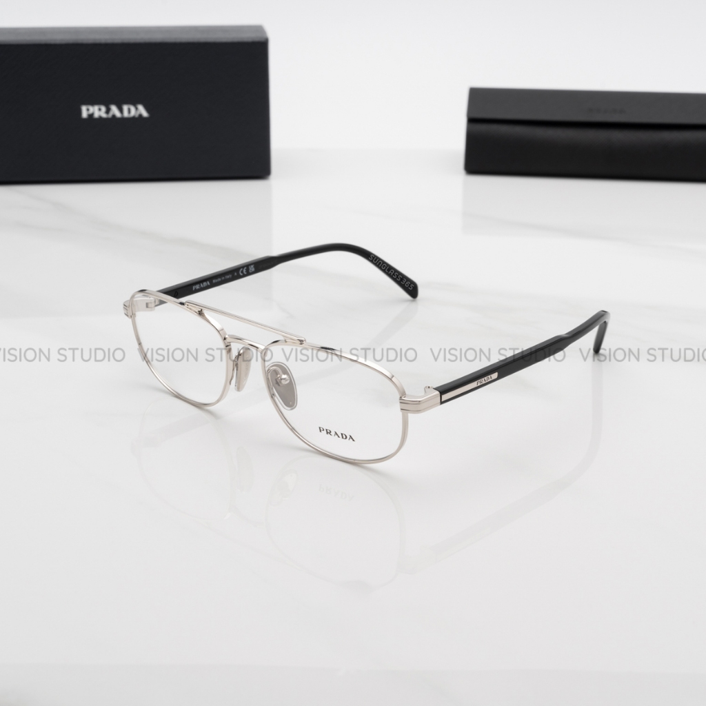 แว่นสายตา Prada รุ่น PRA56V สีเงิน 1BC1O1 ใหม่ ของแท้100% รับประกัน 2 ...