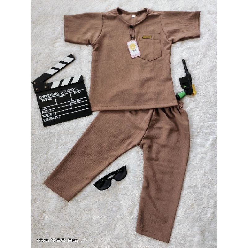 ชุดแขนยาวผ้าสลาฟสีมอคค่าช็อค | Shopee Thailand