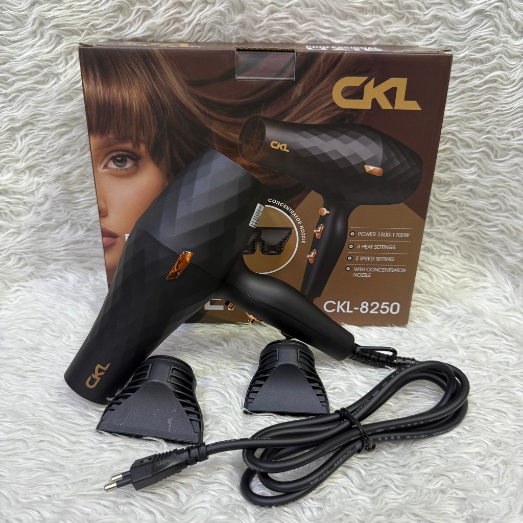 ไดร์เป่าผมที่ช่างทำผมนิยมใช้ กำลัง 1700 วัตต์ ลมแรง แห้งไว รุ่น CKL-8250 | Shopee Thailand