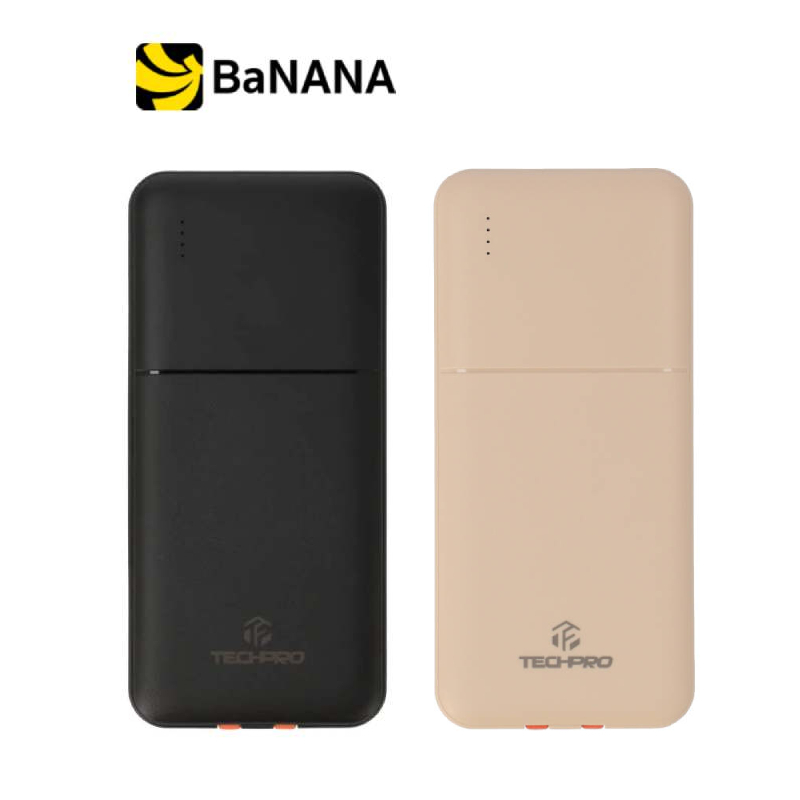 พาวเวอร์แบงค์ TECHPRO 20000 mAh Built in Lightning / Type-C Cable (TP-PB20) by Banana IT ...