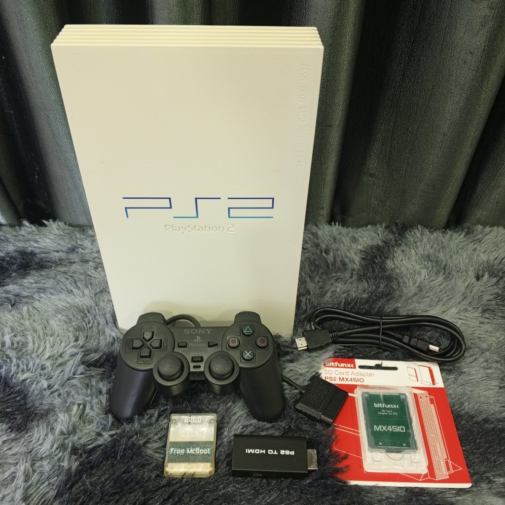 PLAYSTATION 2 FAT WHITE OPENLOADER+MEMORY CARD 128GB (USED) เครื่องเล่น ...