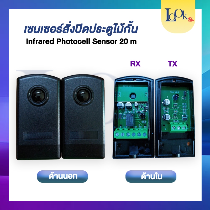 Active Infrared Sensor, Beam Photo บีม โฟโต้ เซนเซอร์ 20 เมตร สำหรับ ...