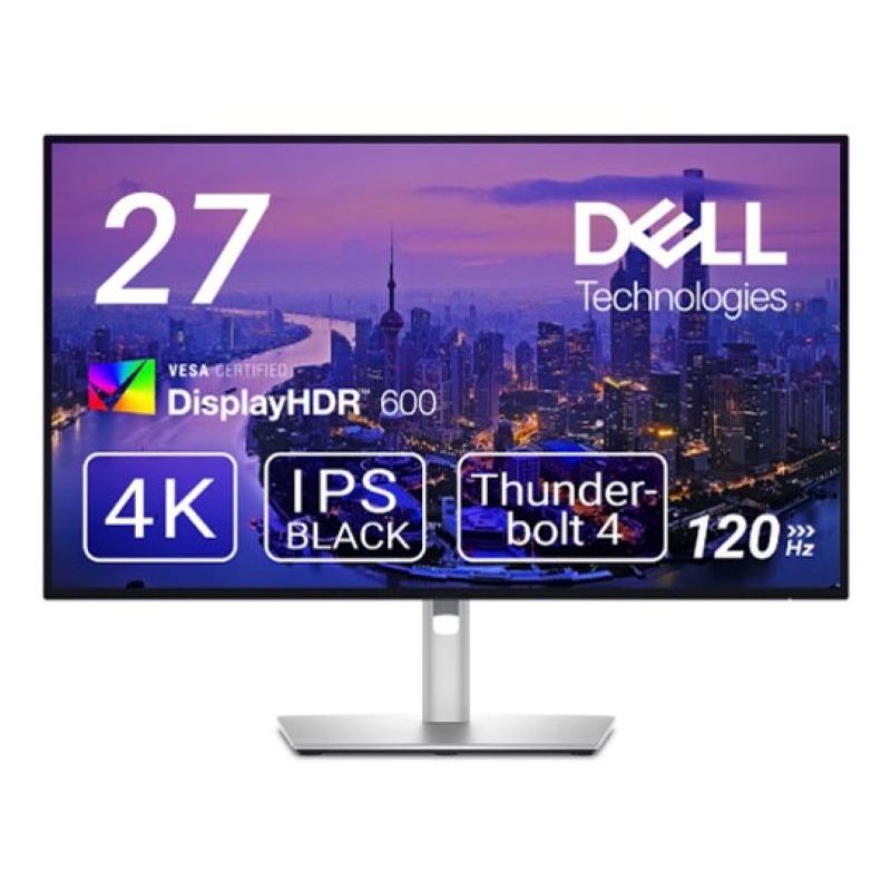 Dell UltraSharp U2725QE 27" 4K Thunderbolt4 Hub Monitor, 99% DCI-P3, Black IPS Panel, 120Hz ...