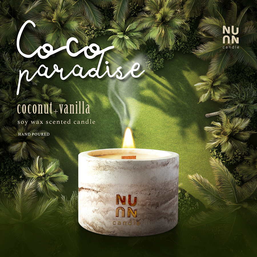เทียนหอม NUAN soy wax candle “The Island collection” 3 กลิ่น บรรยากาศ ...