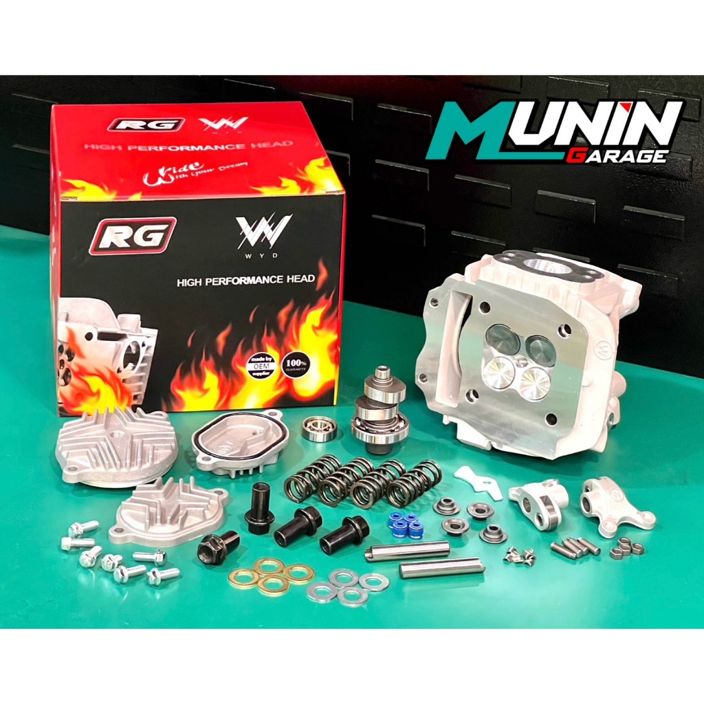 ฝาสูบRG4วาล์วเวฟ125 ขนาดใบวาล์ว 18/21-19/22-21/24-22/25 ใส่เวฟ125S-R-iบังลม-msx-125Led พร้อม ...