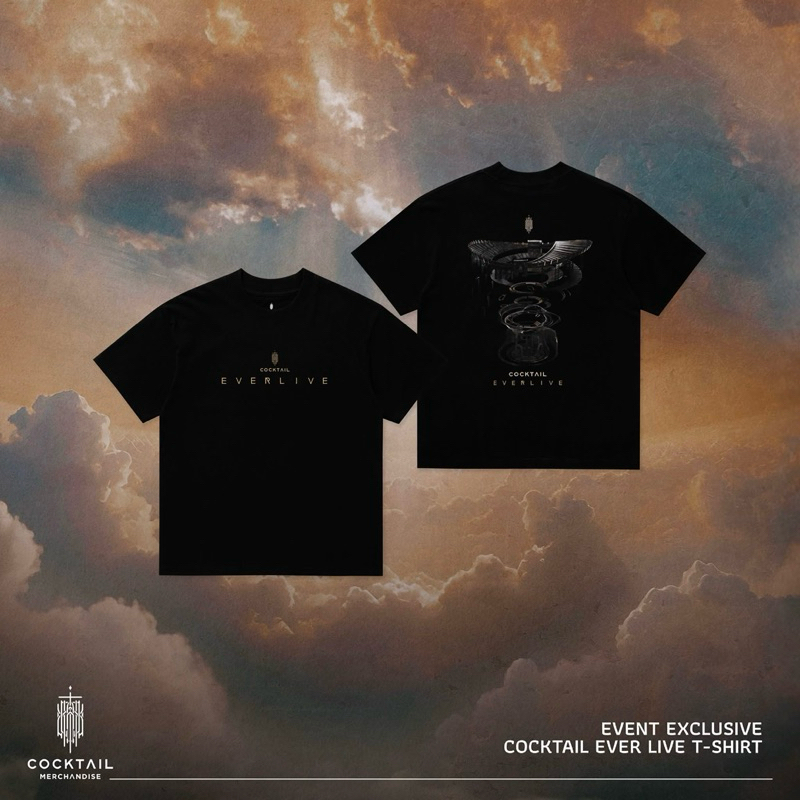[ส่วนลด25%🔥พร้อมส่ง] เสื้อยืด COCKTAIL EVER LIVE T-SHIRT COCKTAIL EVER ...