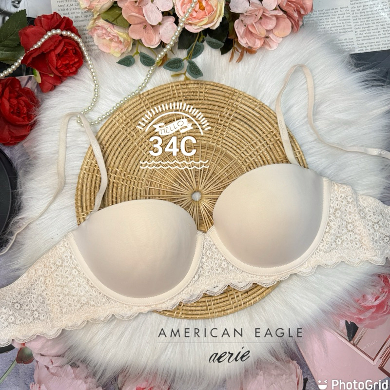 Aerie M 34C ใหม่มาก ฟองกลาง นุ่ม กริ้บ ขาวสะอาด | Shopee Thailand