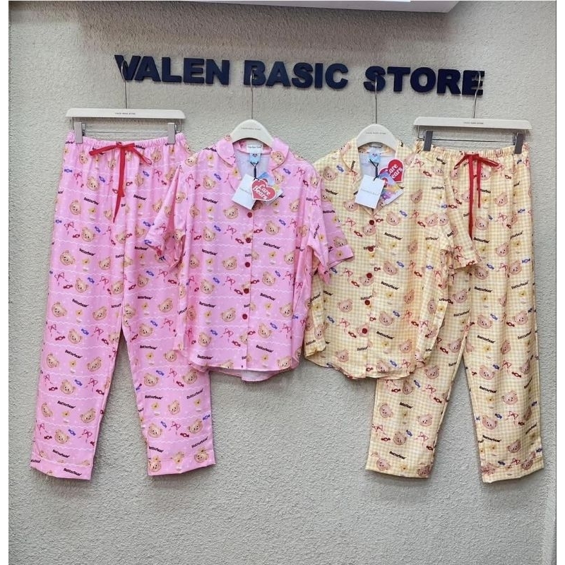ชุดนอนวาเลนขายาว รุ่นใหม่มีเชือก Valen Basic Store | Shopee Thailand
