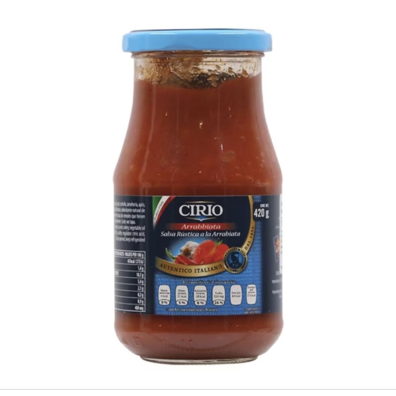 Cirio Pasta Sauce Arrabiata 420g. - ซิริโอ พาสต้าซอสอาราเบียต้า 420ก. ...