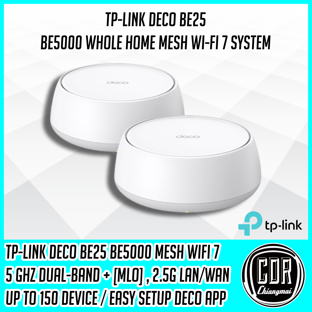 TP-LINK Deco BE25 BE5000 Whole Home Mesh Wi-Fi 7 System LAN PORT 2 ...