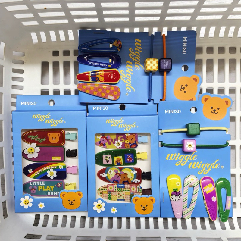 miniso x wiggle wiggle series boxed seamless hair clip | Shopee Thailand