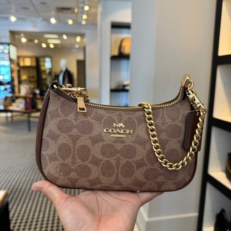 พร้อมส่ง รุ่นใหม่มินิ Coach Teri Mini Crossbody Bag In Signature Canvas ...
