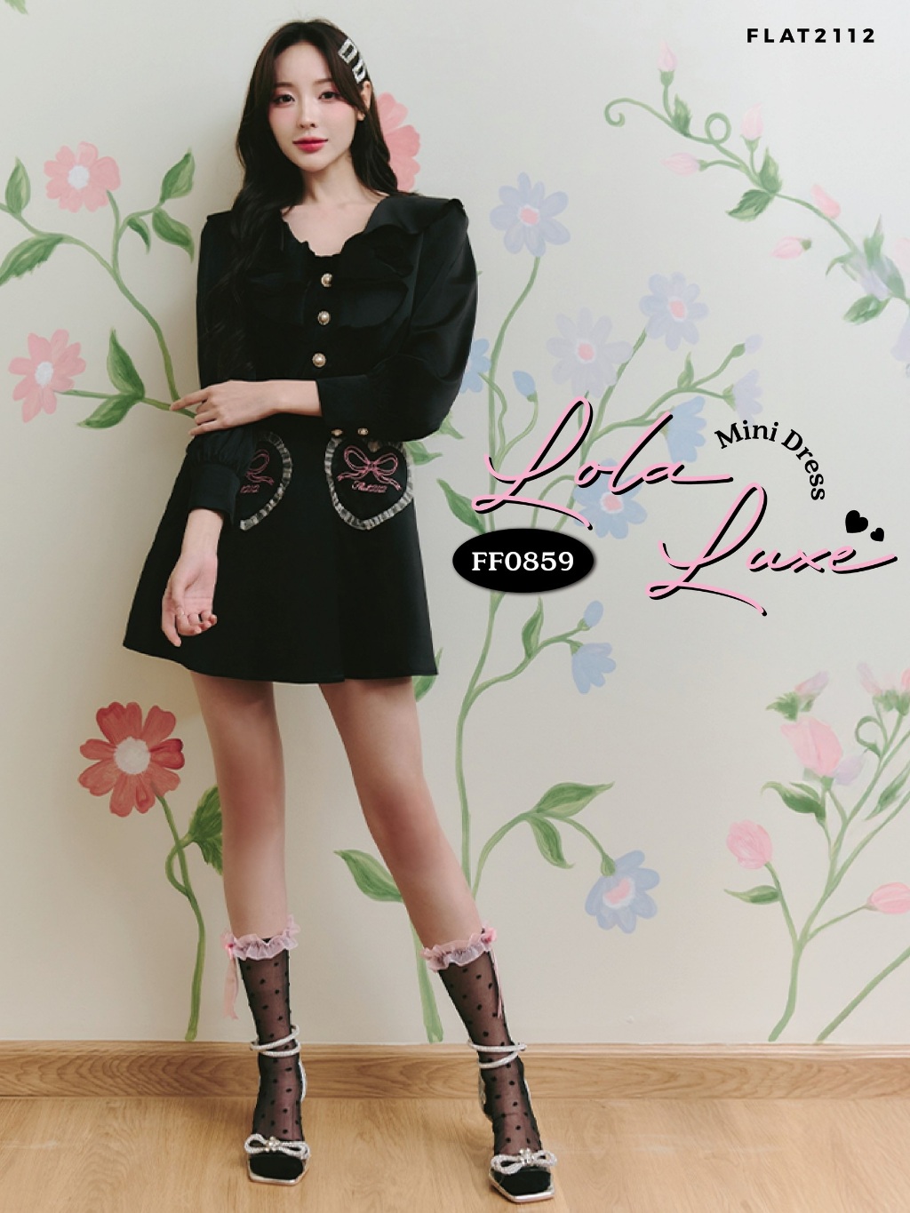 FLAT2112 FF0859 : LOLA LUXE MINI DRESS มินิเดรส เดรสสั้น เดรสแขนยาว ชุดออกงาน ชุดทำงาน | Shopee ...